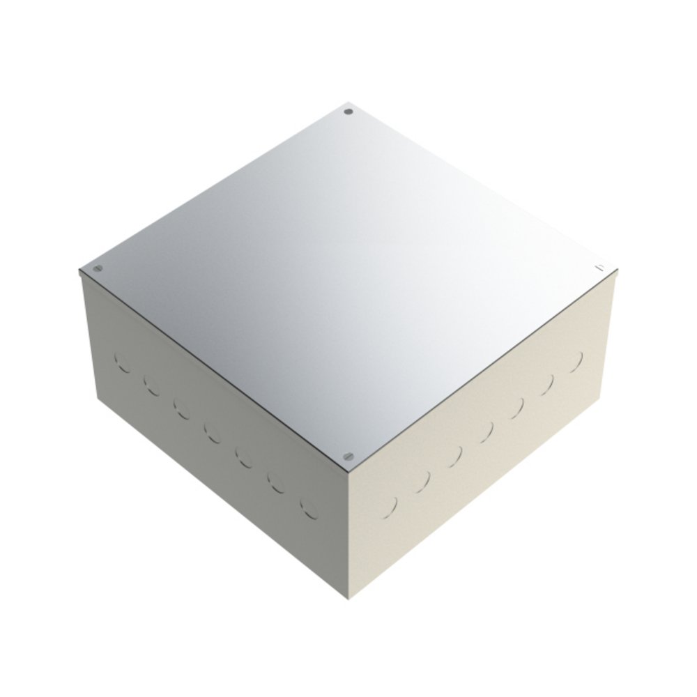 Adaptable Box with Knockout, 150mm x 300mm x 300mm, Galvanised Sheet Steel