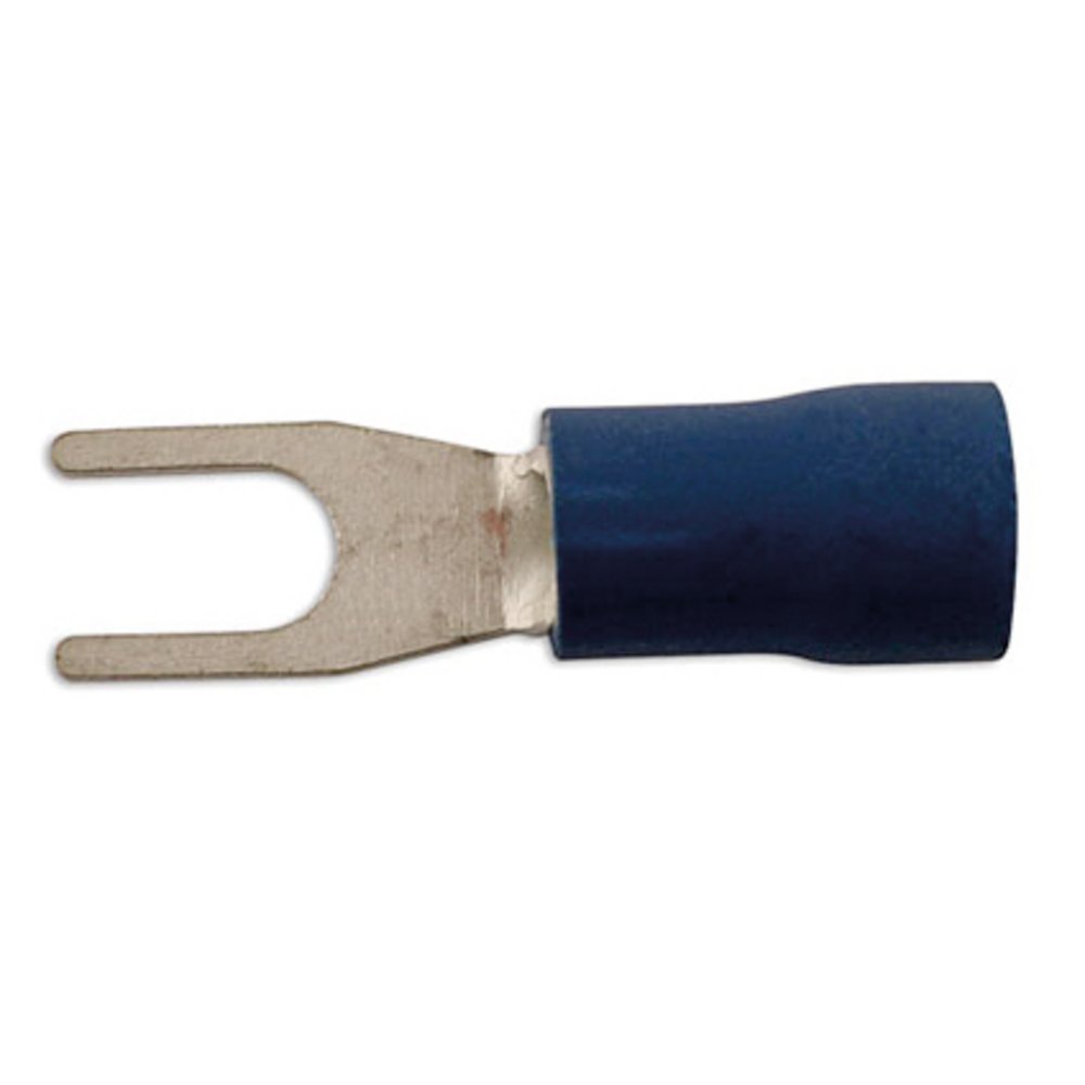 Crimp Terminal Fork (6.4mm) - Blue [Pack of 100]