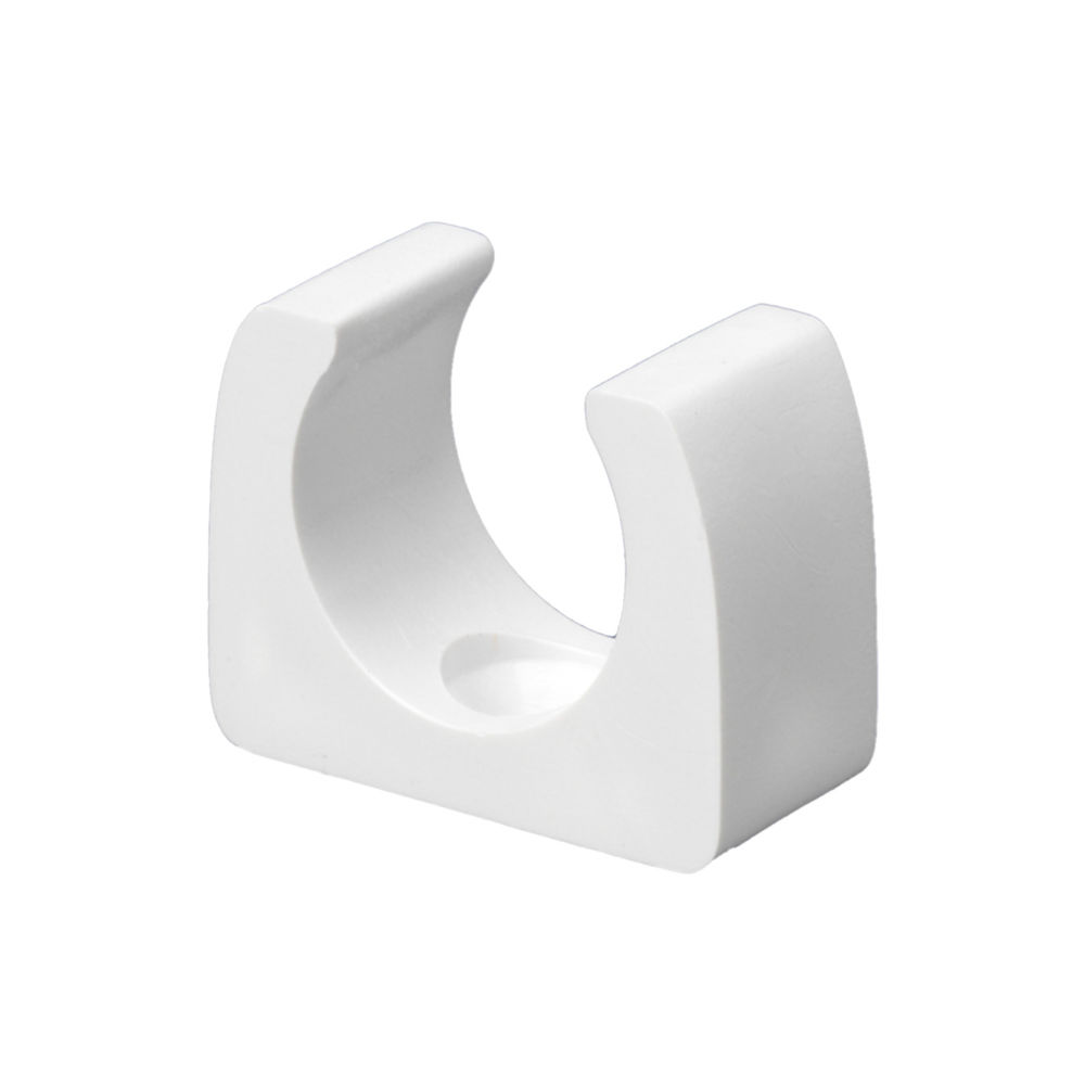 25mm Round Spring Clip Saddle - White