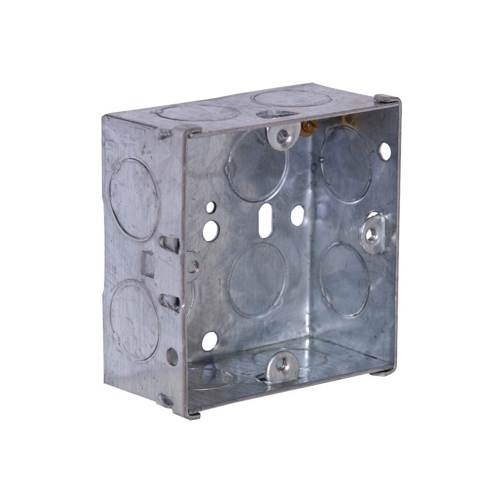 35mm 1 Gang Flush Metal Switch & Socket Box