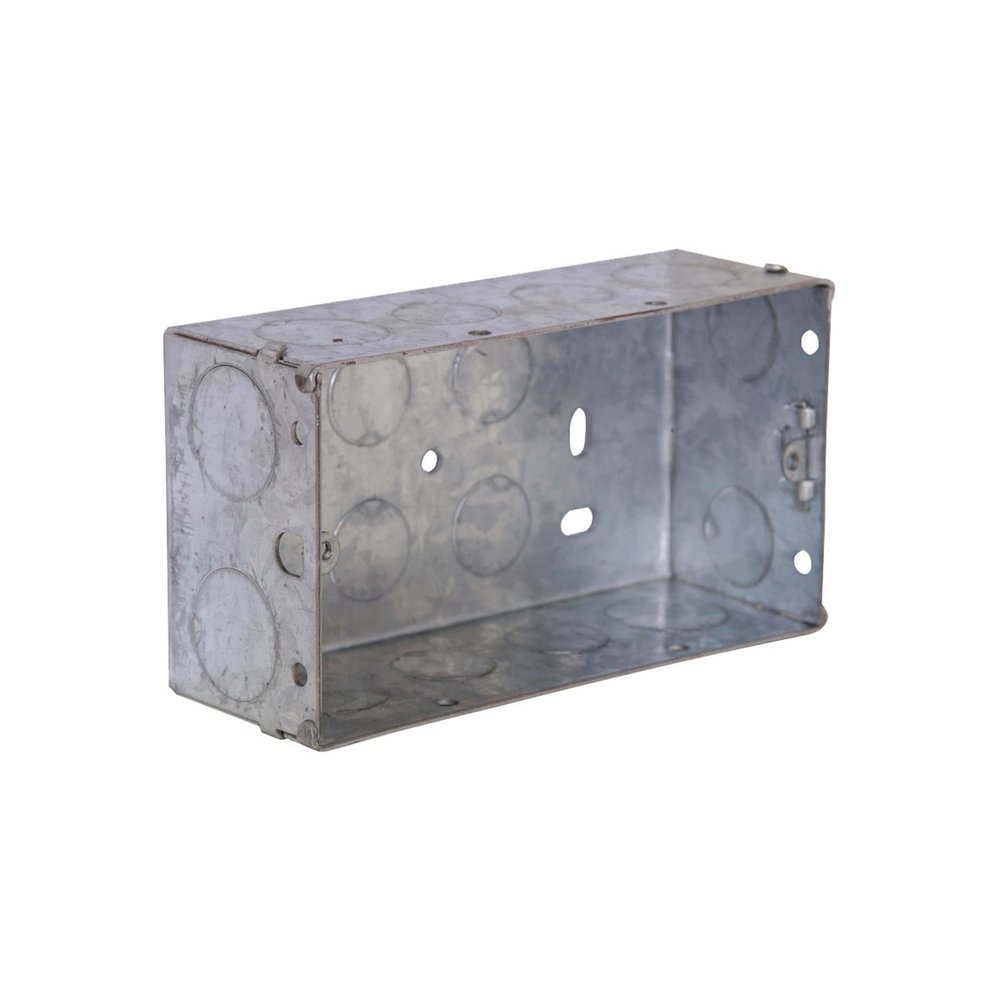 47mm 2 Gang Flush Metal Switch & Socket Box