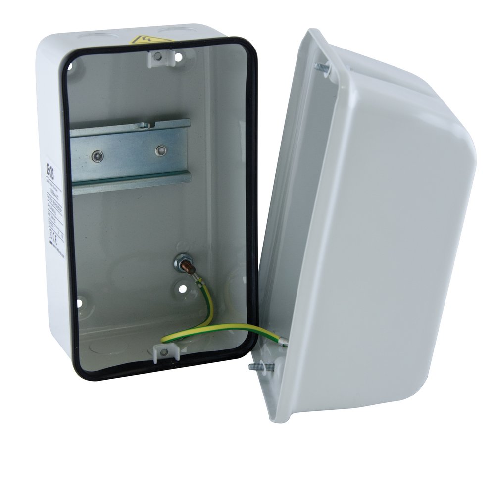 Metal Enclosure H174 X W104 X D134MM C/W Din Rail Accepts ERS09/ERS12 ...