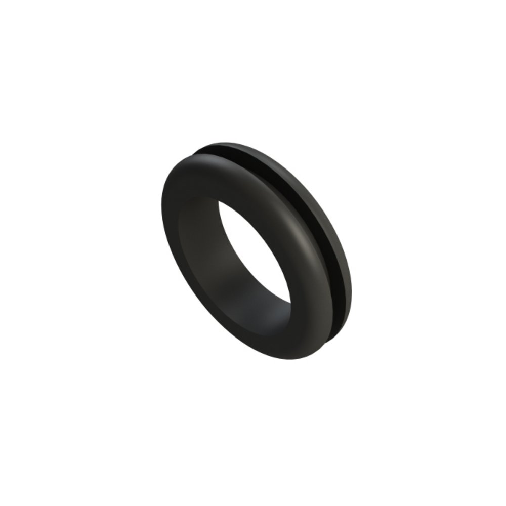 Grommet, 20mm, Open, PVC, Black