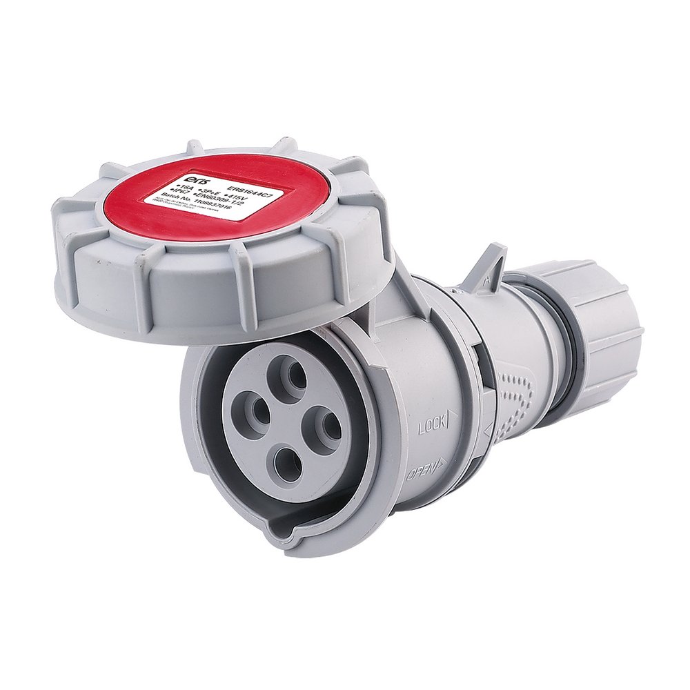 IP67 Industrial Connector, 32A, 3P+E, 415V, Red