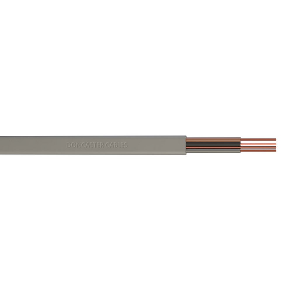 H6243Y 3 Core and Earth Cable, 1.5mm², PVC, Grey (100m Drum)