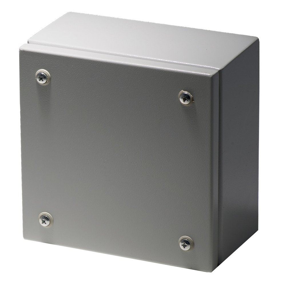 Steel Terminal Box with Backplate, 300mm x 200mm x 80mm, Grey, IP65