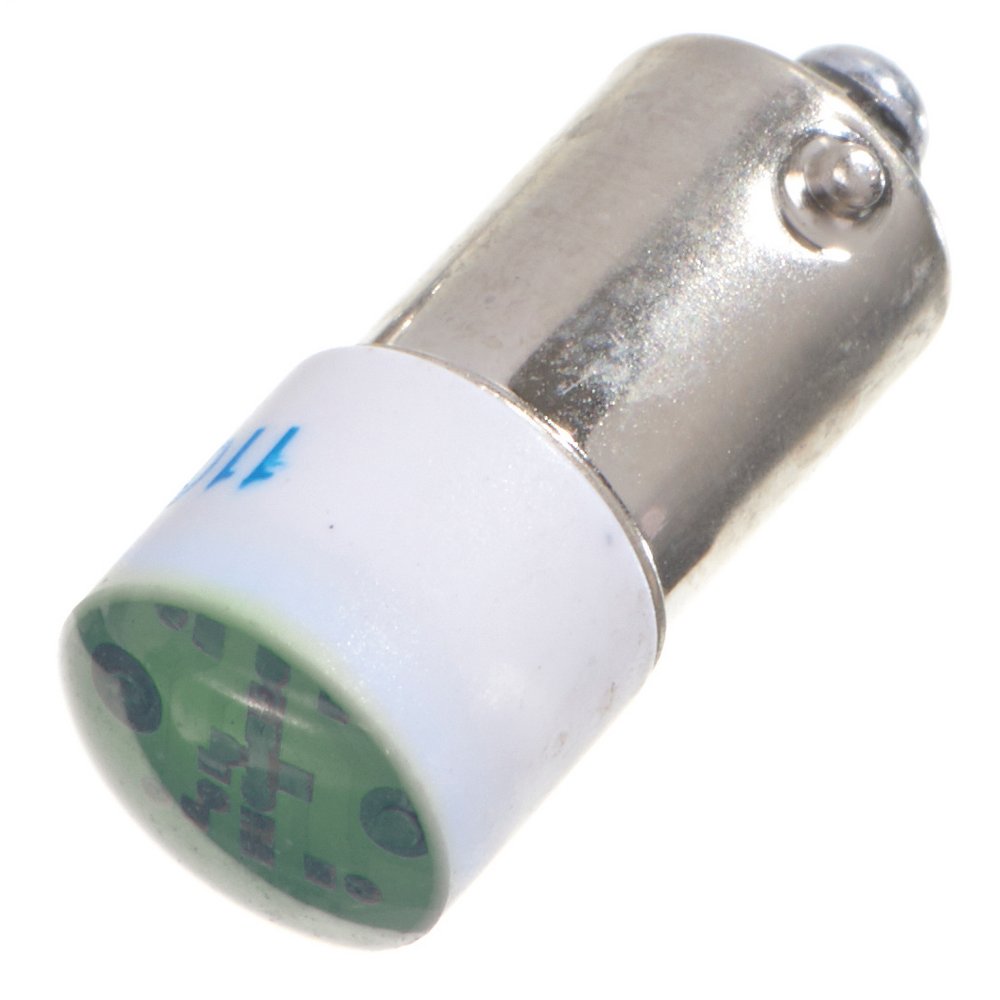 LED BA9 Bayonet, 10mm x 23mm, Green, 230V, 2 Chip