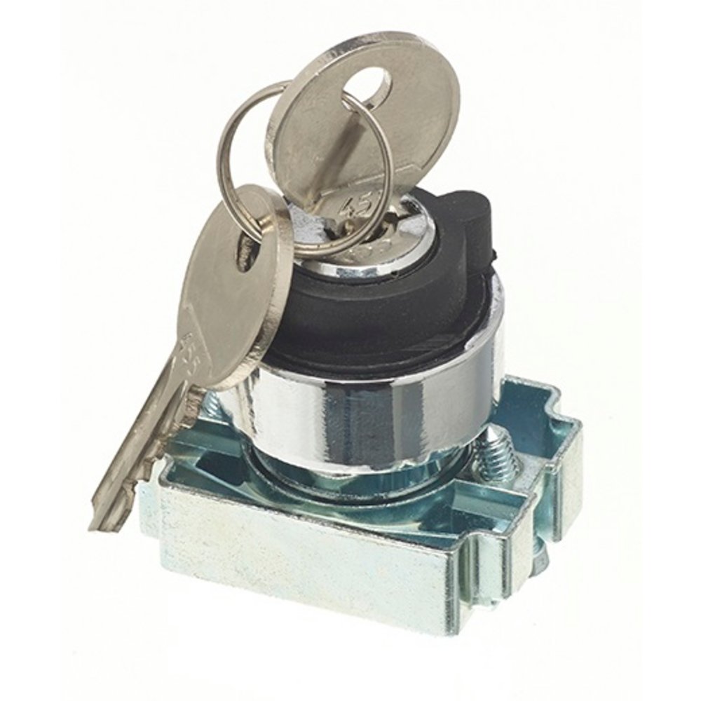 22.5mm Metal Key Operated Selector Switch, 3 Position 'Centre Off', IP65