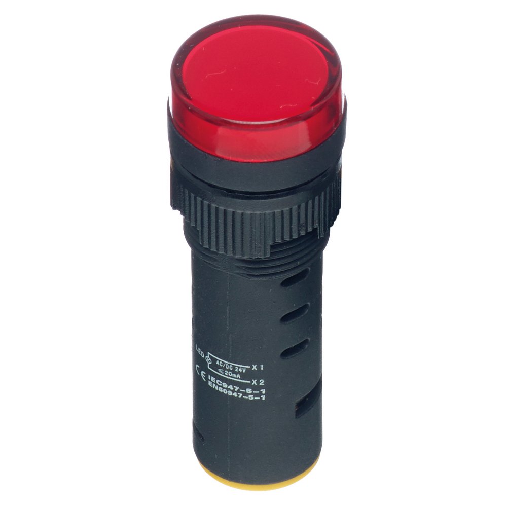 16mm LED Pilot Lamp (IP65) - Red 230V AC