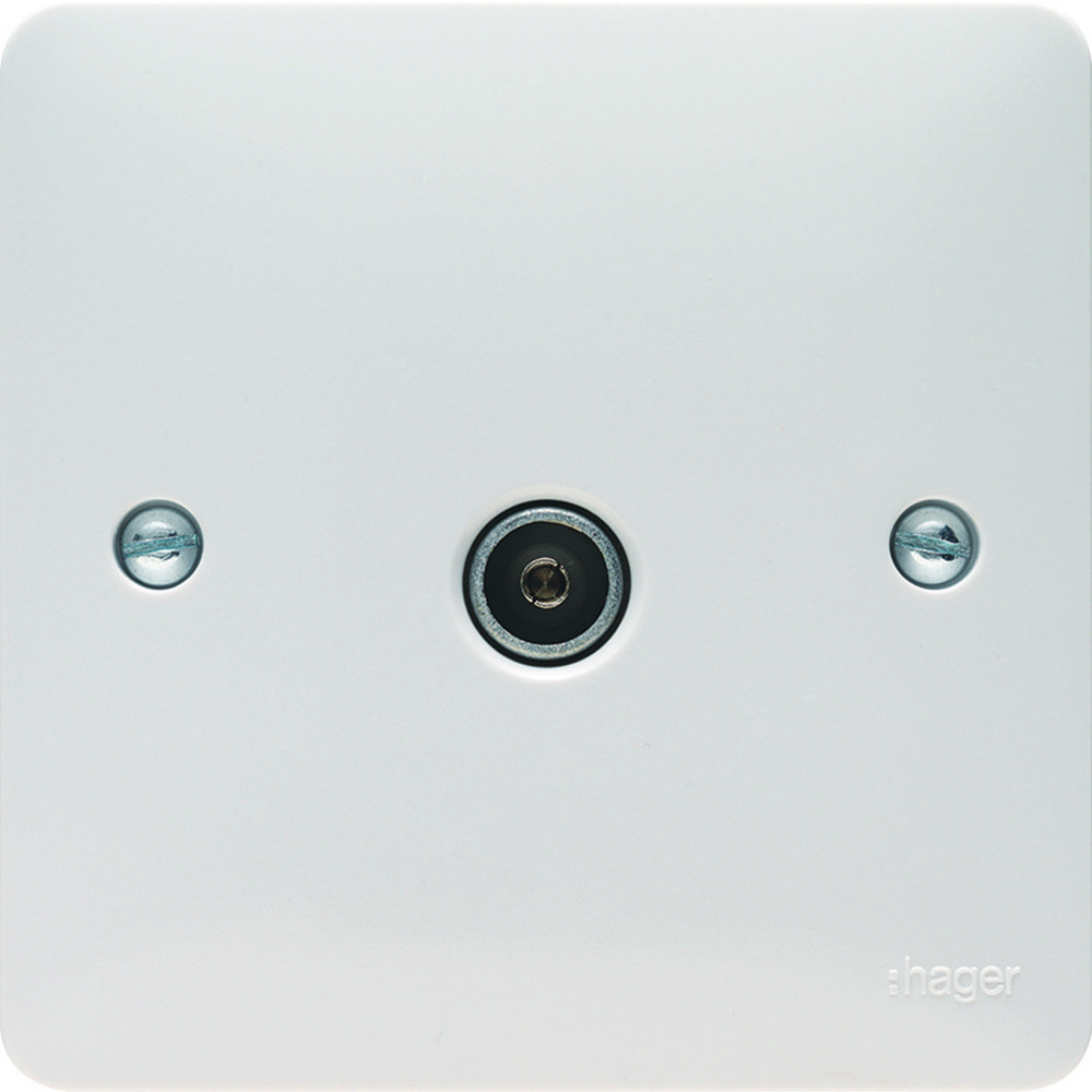 Sollysta 1 Gang Single Coax TV Socket Outlet - Female