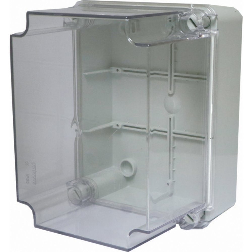 IP67 Adaptable plastic box with transparent lid - H200 x W155 x D80mm