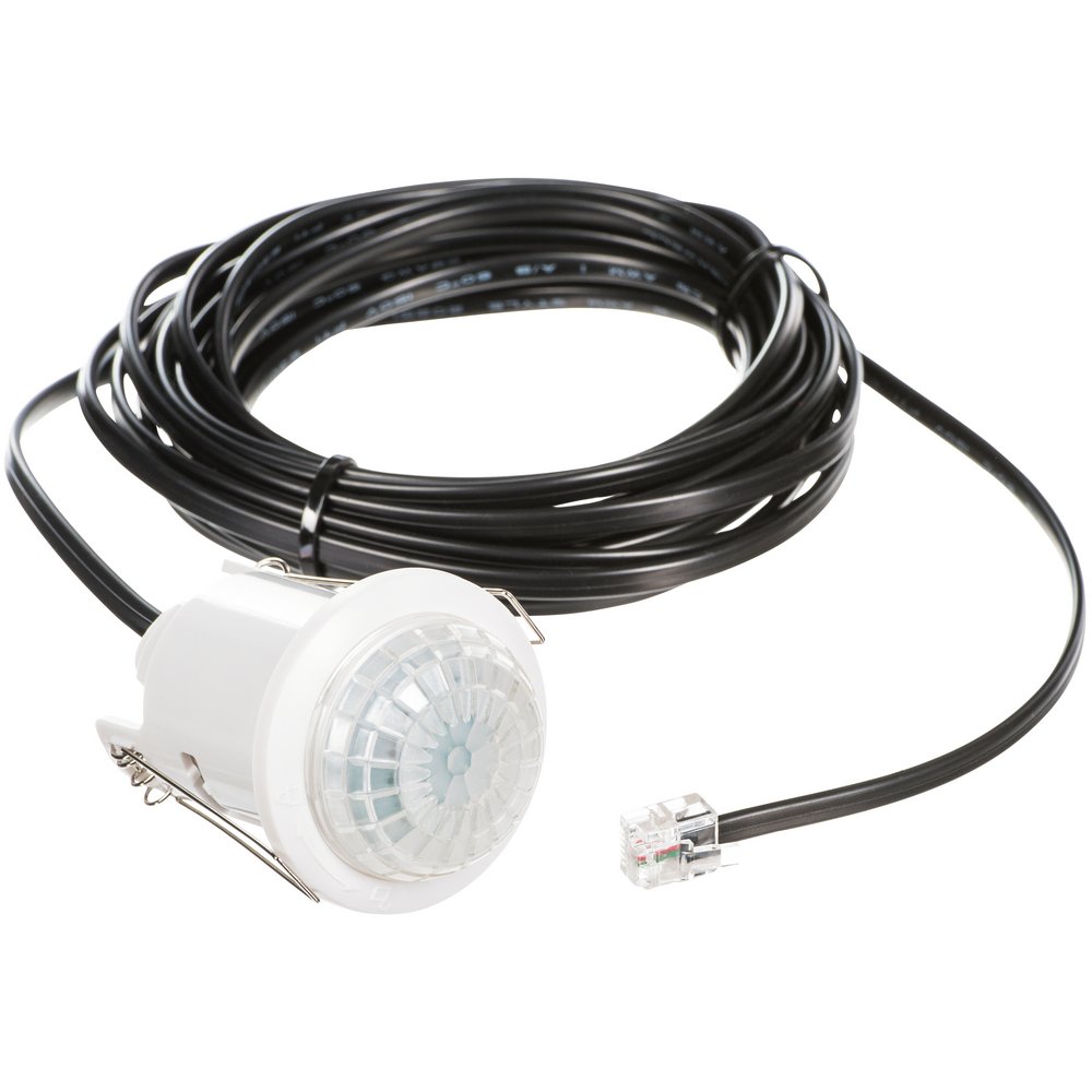 Flush Mount Linkable Mini PIR Slave Sensor, 360°, 8m, IP40, White