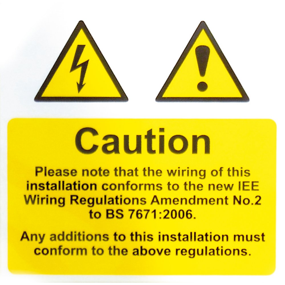 Harmonised Cable Notice Label - (Pack of 5 SAV) 75 x 75mm