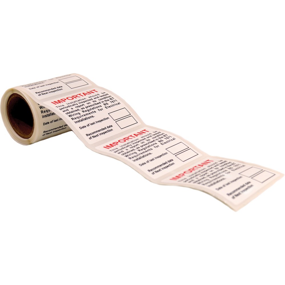 Important Periodic Inspection Label - (100 Roll SAV) 75 x 75mm