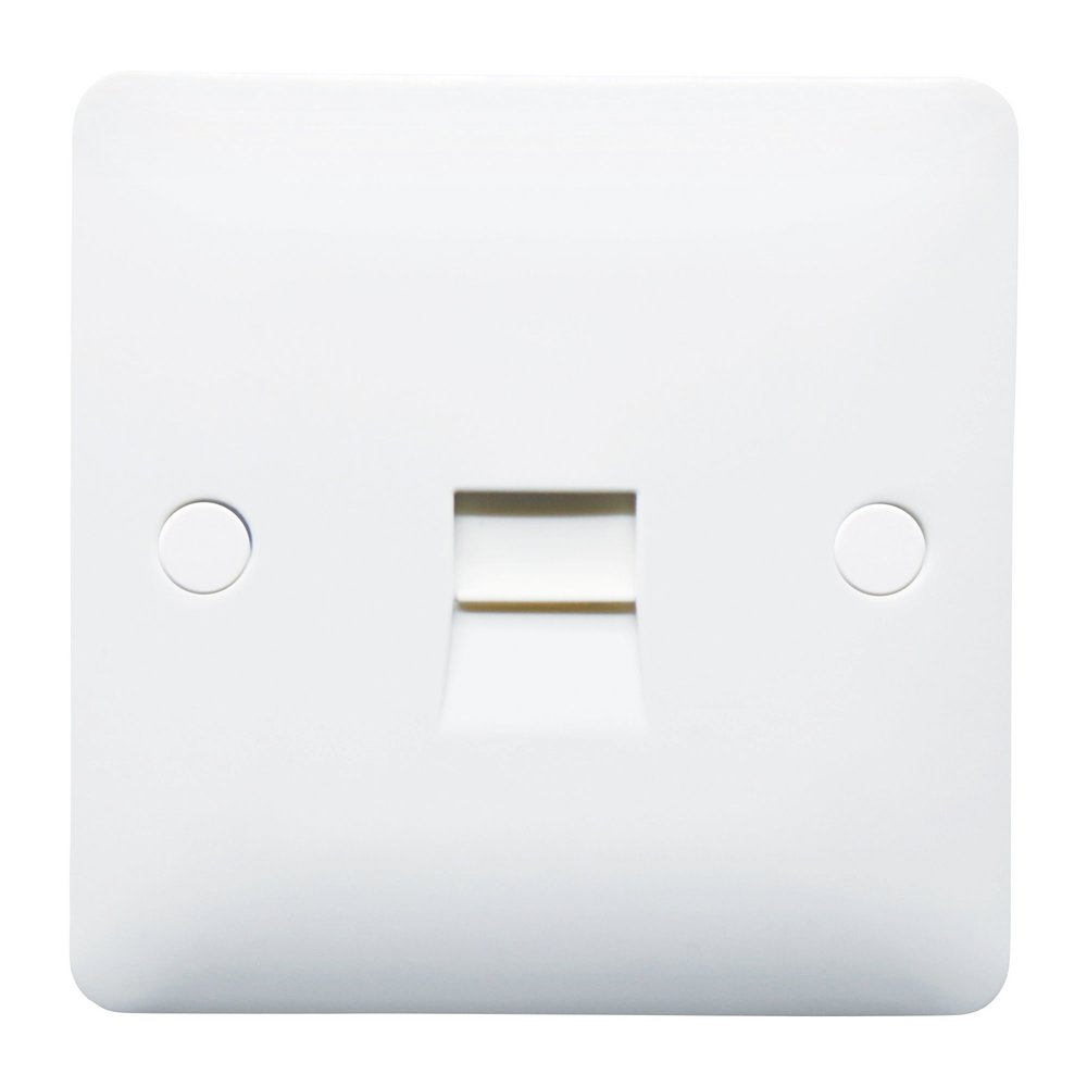 1 Gang Master Telephone Socket Single Outlet White