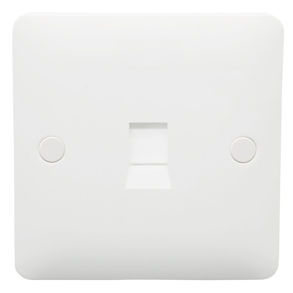 1 Gang RJ45 CAT5E Data Socket Single Outlet White