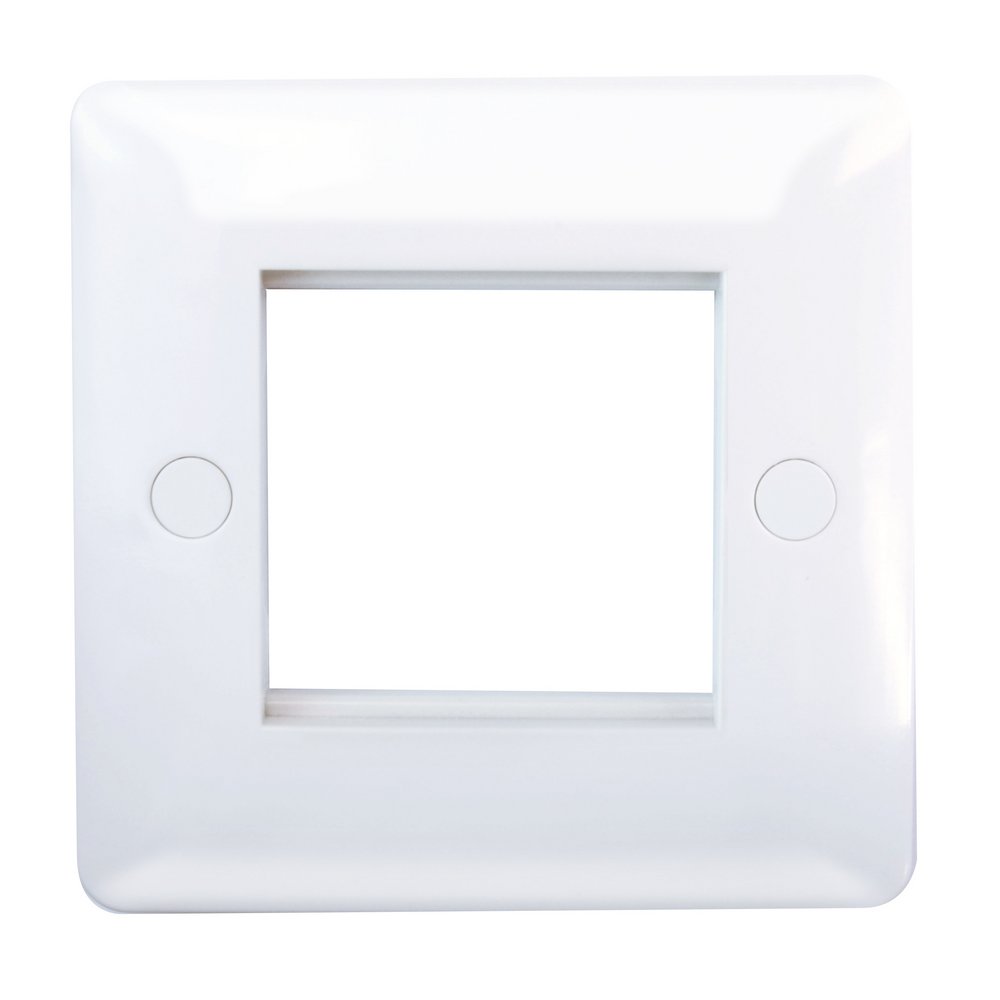 1 Gang 2 Module Face Plate White