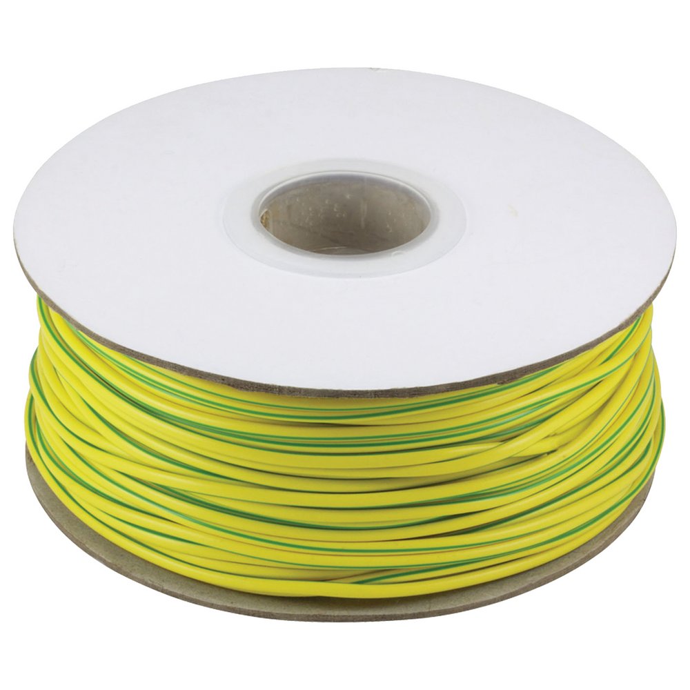 6mm PVC Earth Sleeving - Green / Yellow - 100m