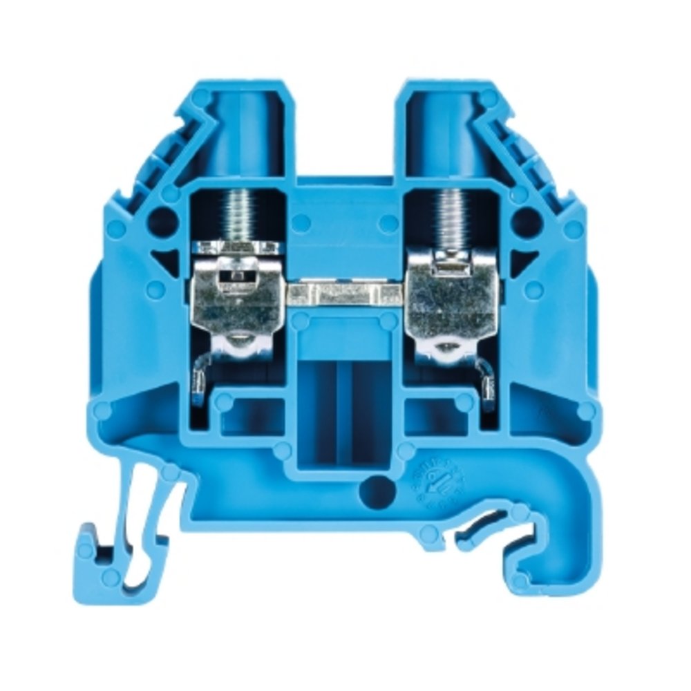 Feed Through DIN Rail Terminal, 10mm², 10mm, Blue