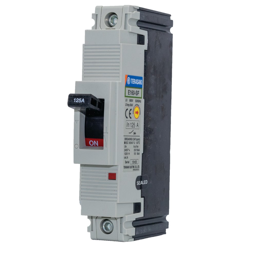 125A MCCB, 1 Pole, E160, Panel Mount, 25kA