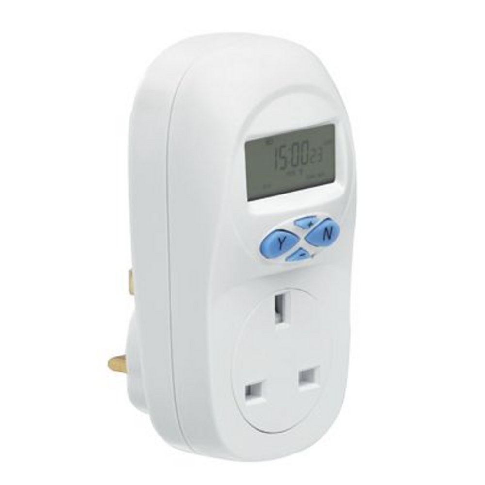 13A Plug-In Timer/Adaptor, 7 Day, White