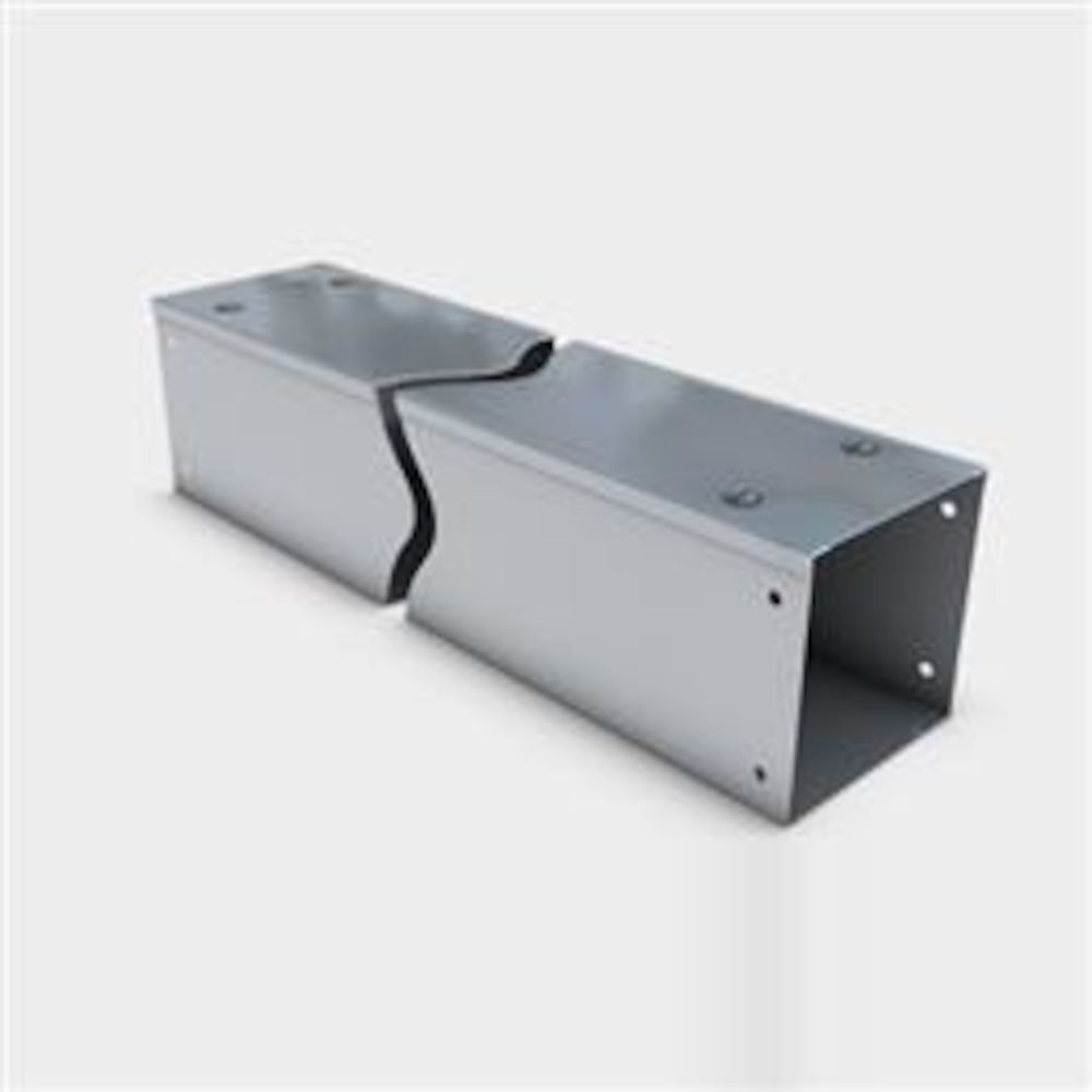 100mm X 100mm Galvanised Steel Standard Trunking 3m 