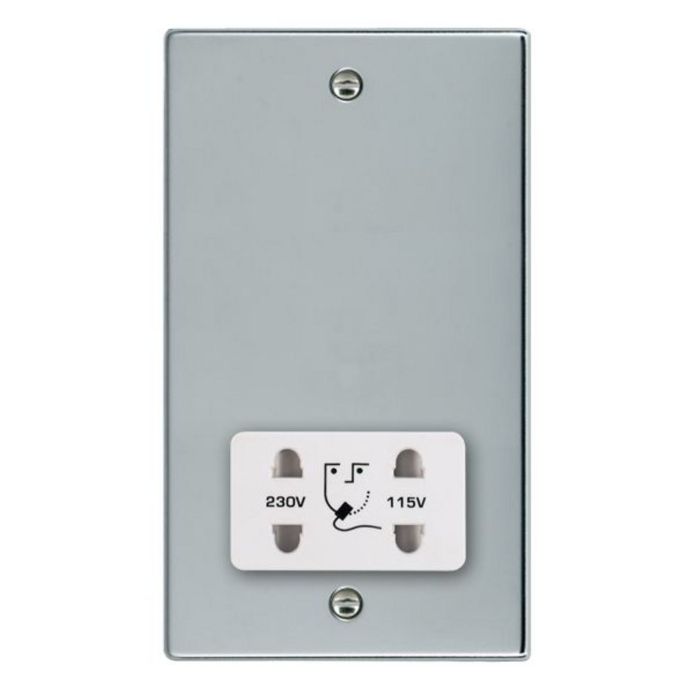 Unswitched Vertically Mounted Dual Voltage Shaver Socket, 1 Gang ...