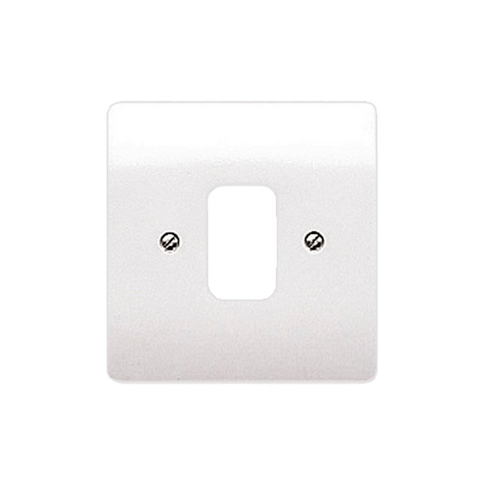 Logic Grid Plus 1 Module Front Plate - White