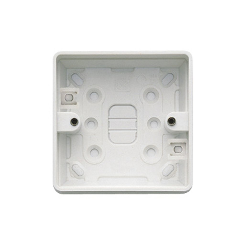 32mm 1 Gang Surface Box - White 32mm 1 Gang Surface Box - White