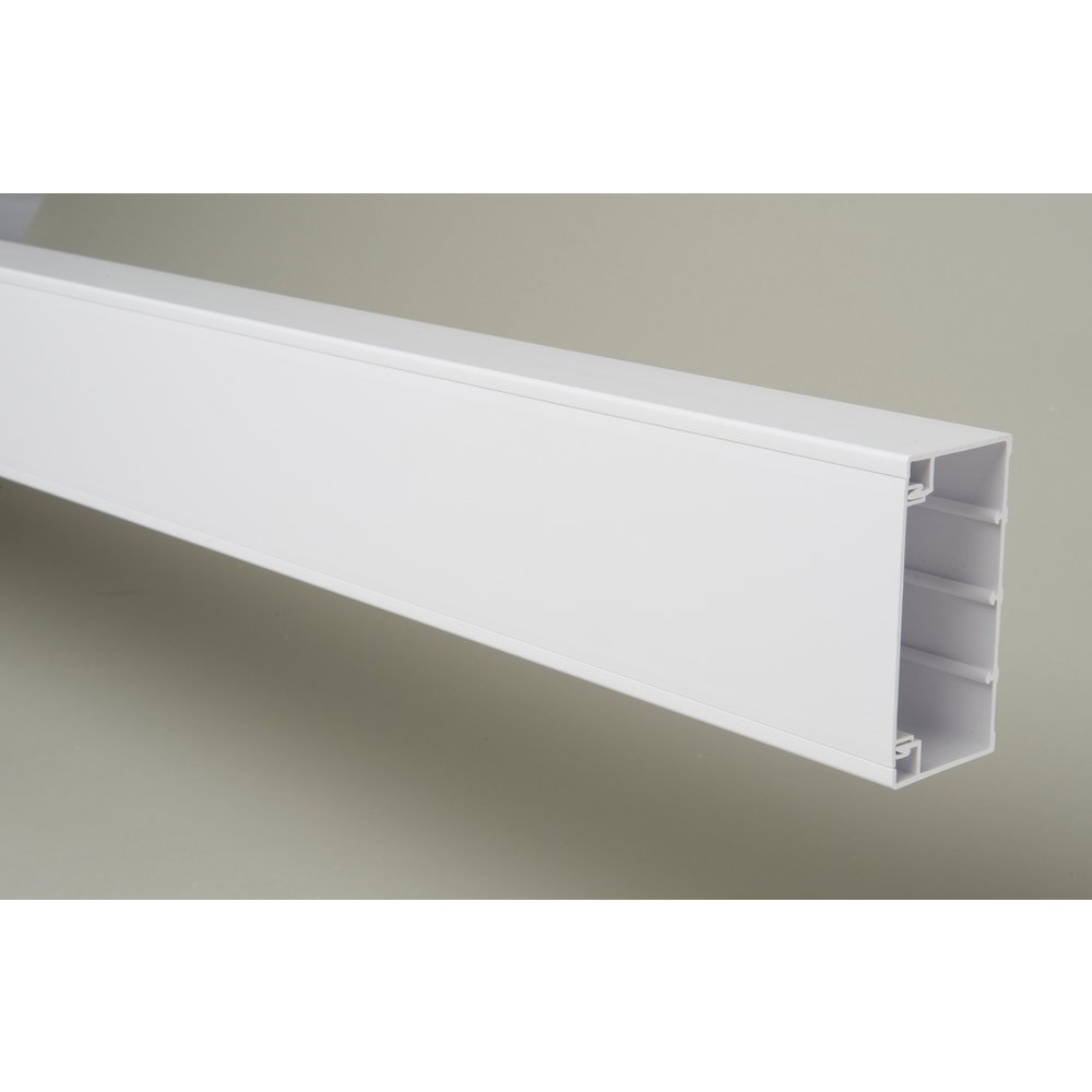 Juno 3m Single Compartment Trunking (100mm x 50mm) - White