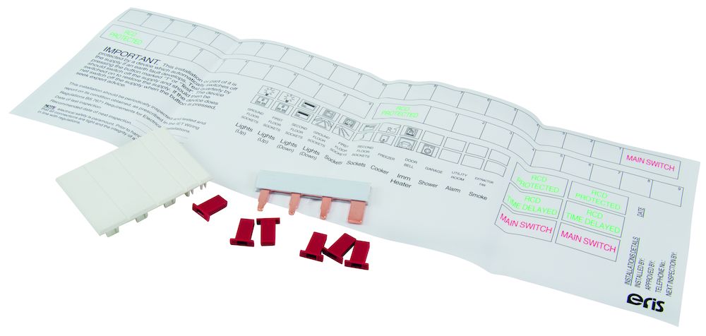 Consumer Unit Label + Blanking Strip Kit
