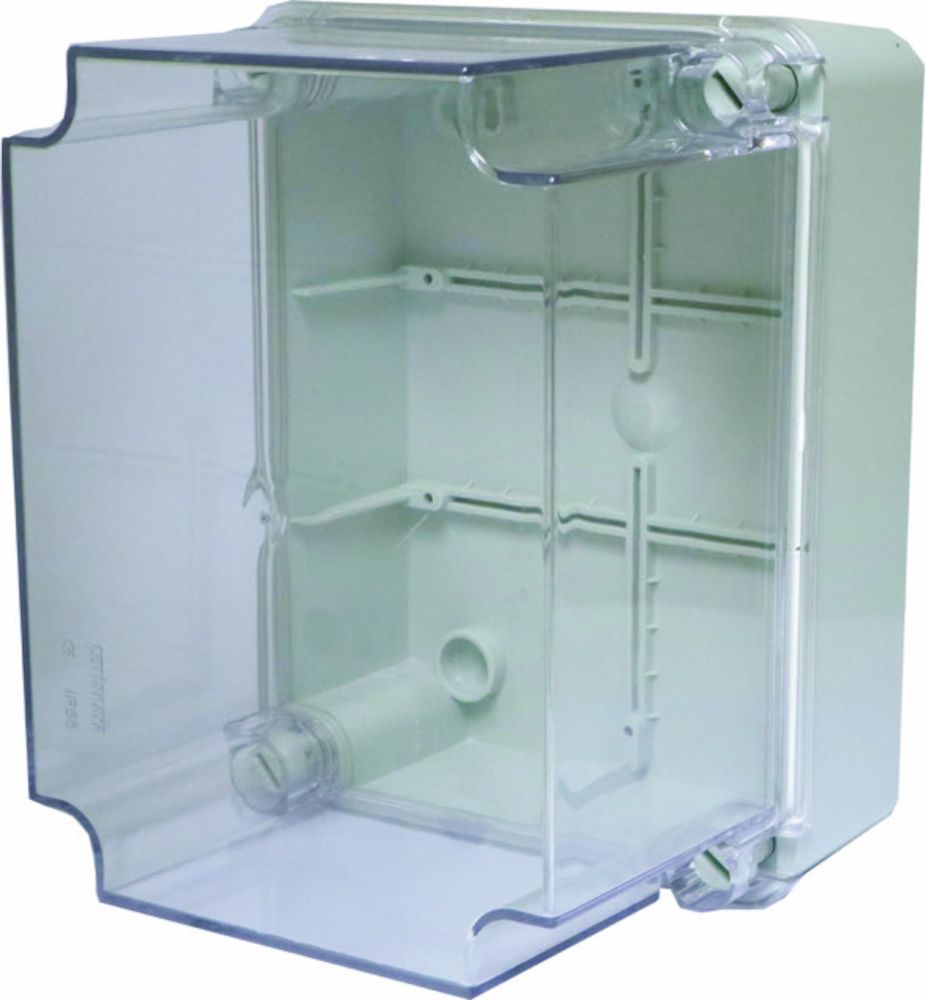 IP67 Adaptable plastic box with transparent lid - H200 x W155 x D80mm