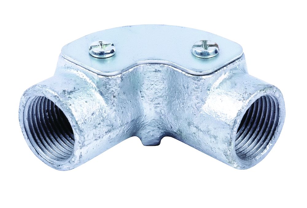 20mm Galvanised Steel Inspection Elbow