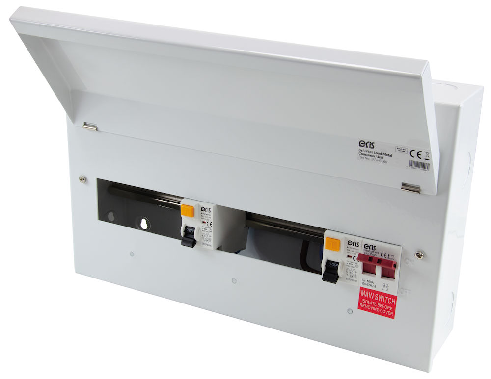 100A Split Load Consumer Unit, 12 Ways, 2 x 80A RCD, IP20 100A Split Load Consumer Unit, 12 Ways, 2 x 80A RCD, IP20