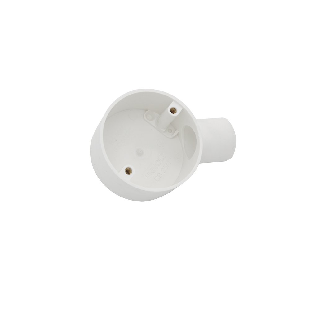 20mm White PVC 1 Way Terminal Box