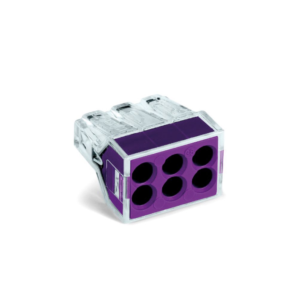 6 Way Push-Wire Connector 2.5mm² [Pack of 50]