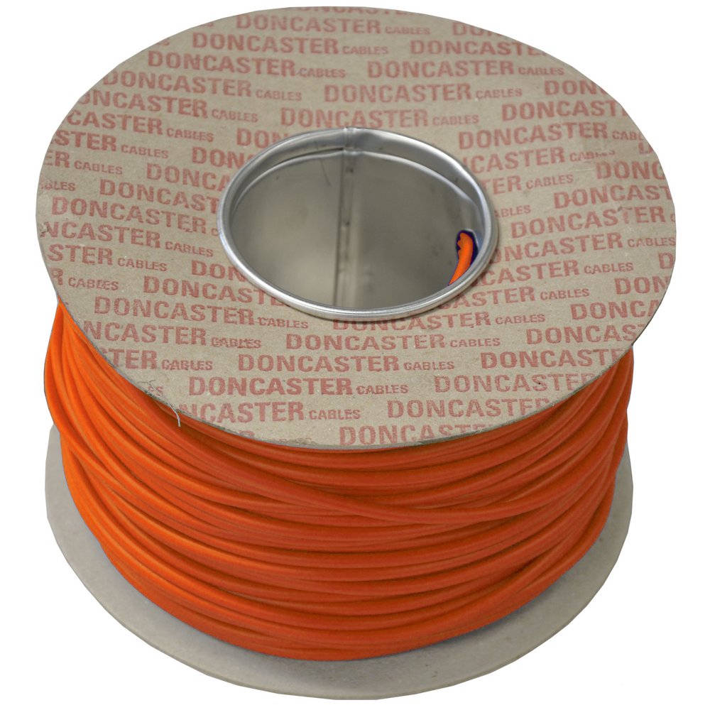 Tri Rated Cable, 0.75mm², PVC, Orange (100m Drum)