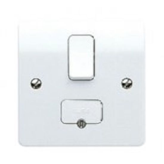 Logic Plus 13A 1 Gang DP Switched Lockable Fused Spur - White
