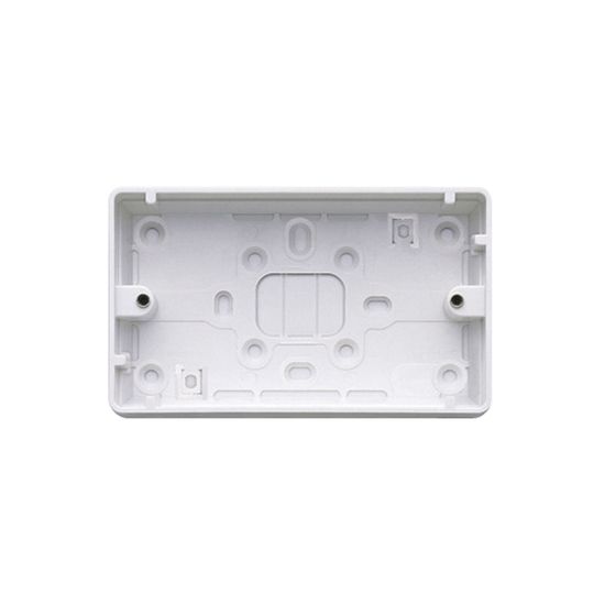 32mm 2 Gang Surface Box - White 32mm 2 Gang Surface Box - White