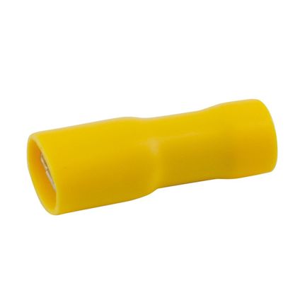Fully Isolated Crimp Terminal Female (6.3mm) - Yellow [Pack of 100]