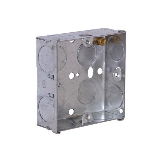 25mm 1 Gang Flush Metal Switch & Socket Box