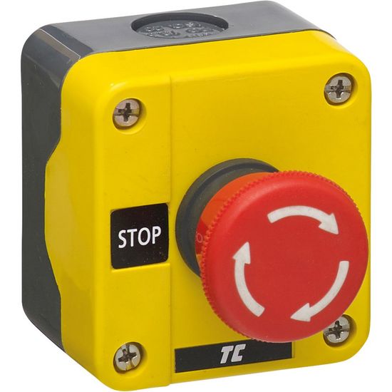 Plastic Boxed Emergency Stop Station (IP65) Twist Release + 1N/C