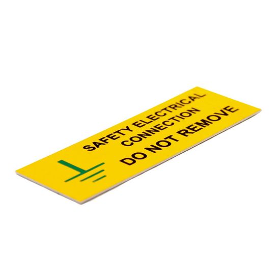 Safety Electrical Connection Do Not Remove Label - (Pack of 5 PVC) 75 x ...