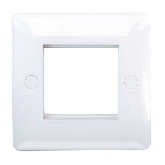 1 Gang 2 Module Face Plate White
