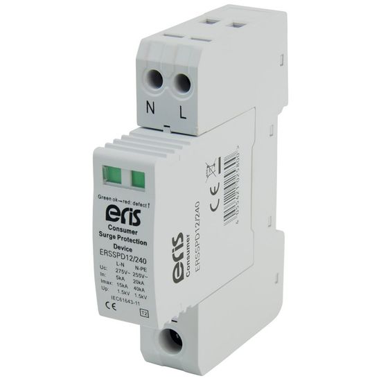 Surge Protection Device 1Mod 2Pole Imax 40Ka Type 2 - 240V