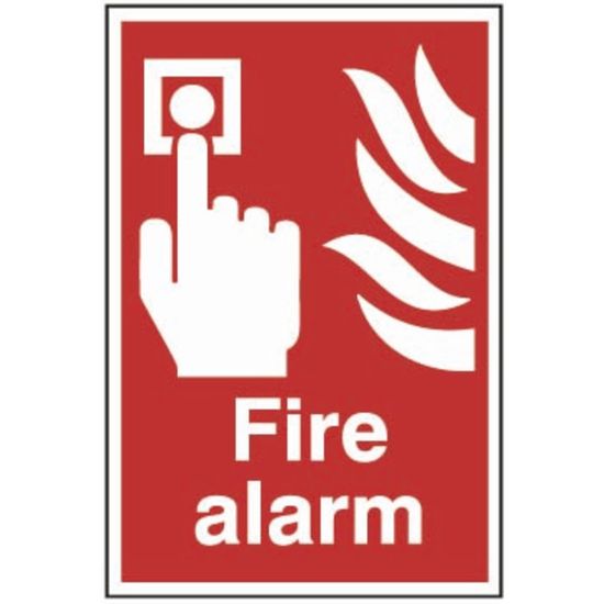 Fire Alarm Label, PVC, 200mm x 300mm