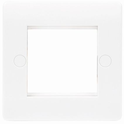 Euro Front Plate, 2 Gang, White, Median Range
