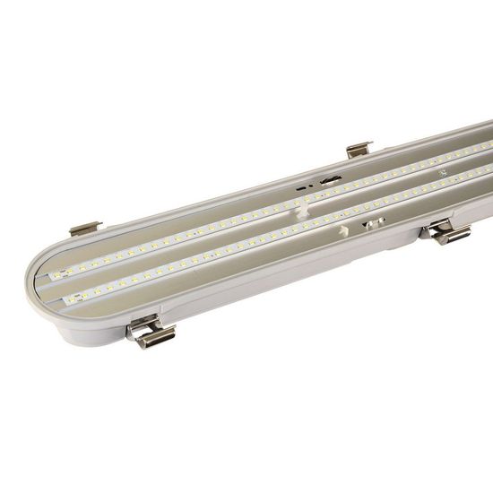Non-Corrosive Twin LED, 5ft, 60W, 7200lm, 5000K, IP65, White, 3 Hour ...