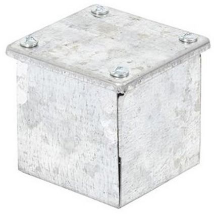 333GP Norslo Galvanised Steel Plain Adaptable Box, 75mm x 75mm x 75mm ...