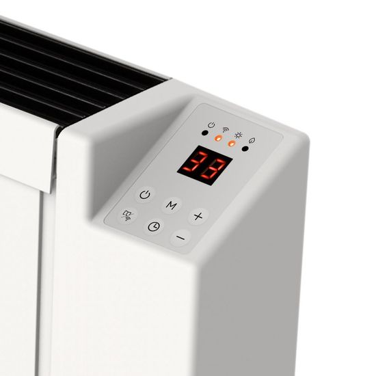 1kW WiFi App Controlled Electric Panel Heater, 520 x 80 x 580mm, White ...